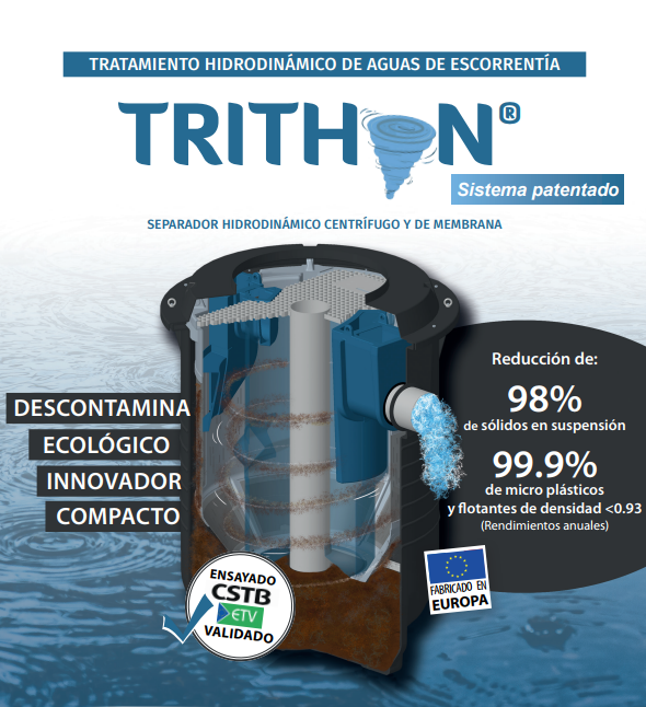 Trithon®: Tratamiento hidrodinámico de aguas de escorrentía